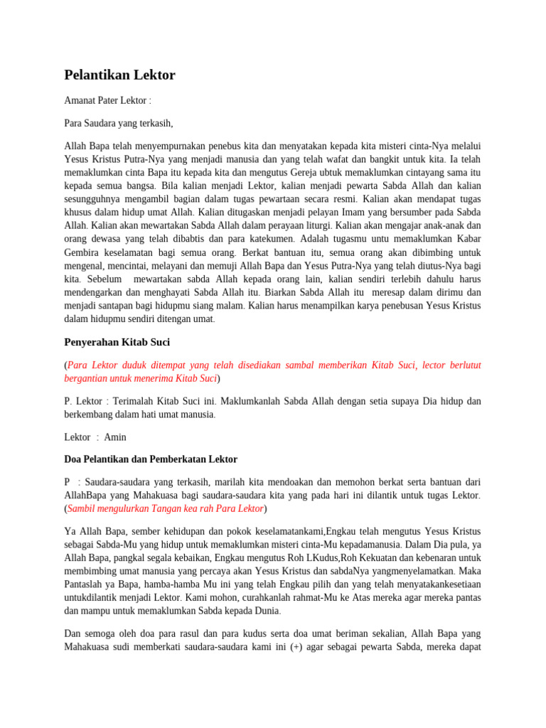 Pelantikan Lektor | PDF