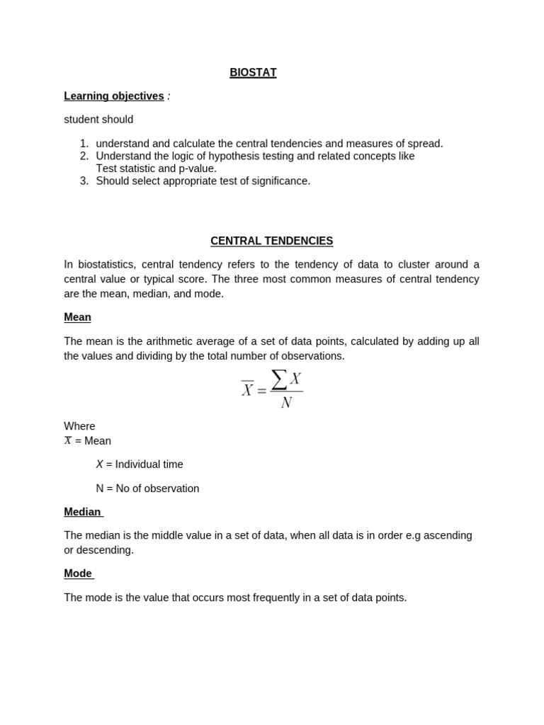 biostat 2 | PDF | Mean | Variance
