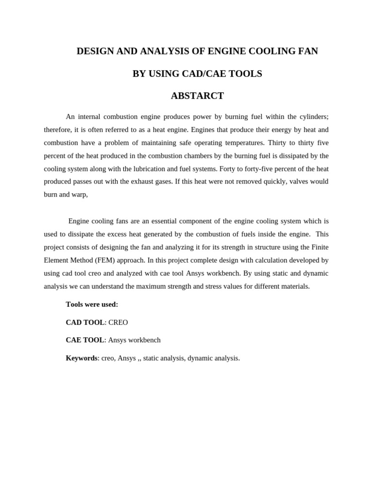 Aircraft Engine Cooling Fan Doc | PDF | Jet Engine | Internal ...