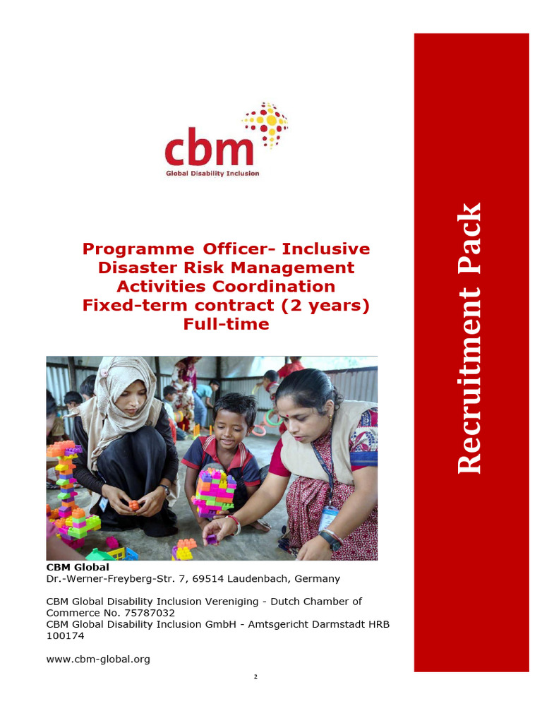CBM Programme Officer Inclusive DRM 1735049766 | PDF | Disaster Risk ...
