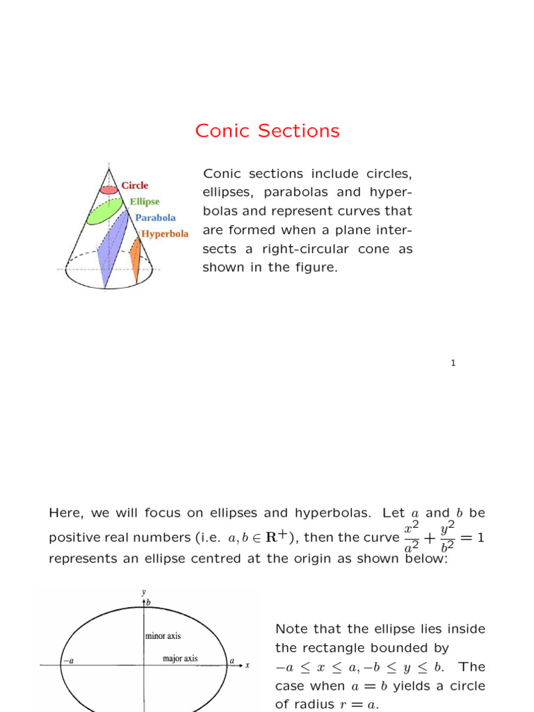 L1-Conics | PDF | Ellipse | Elementary Geometry