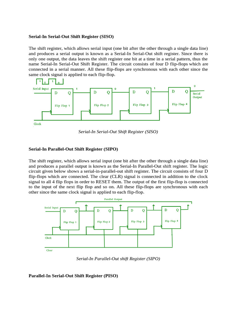 shift register | PDF | Electronic Engineering | Computer Science