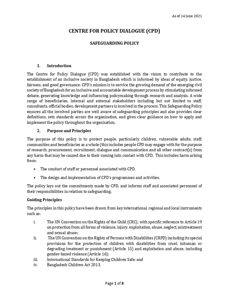 Safeguarding Policy | PDF | Child Abuse | Violence