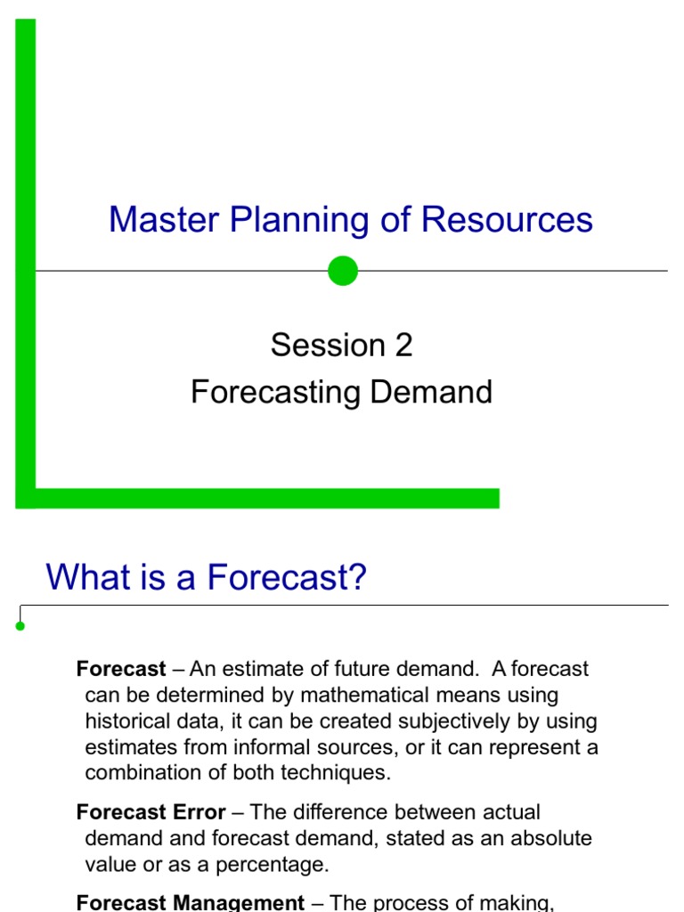 APICS MRP Session02 | PDF | Moving Average | Forecasting