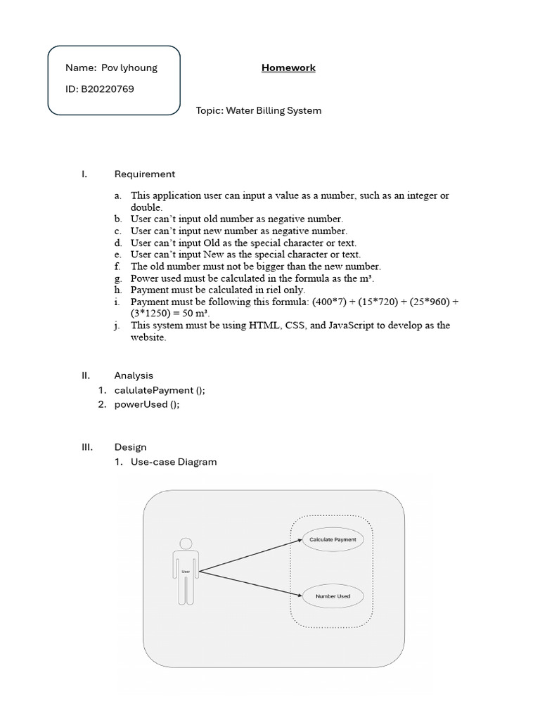Water Billing System | PDF