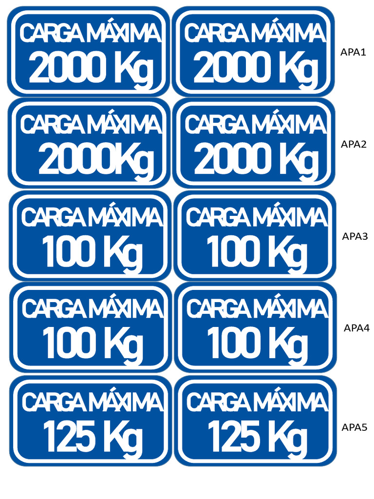 Capacidad Máxima De Carga Detallada Pdf