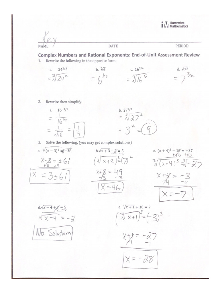 Unit 3 Test Review - Key | PDF