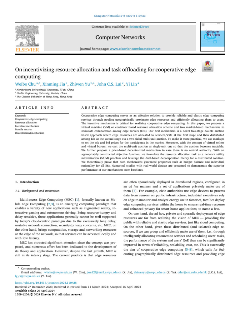 On Incentivizing Resource Allocation And Task Offloading Fo 2024 Computer Ne Pdf Computer