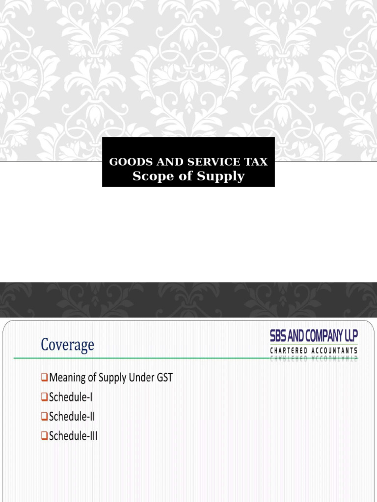 Understanding GST Scope of Supply | PDF