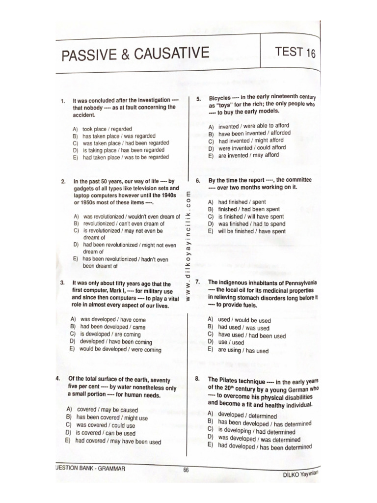 Passive & Causative | PDF