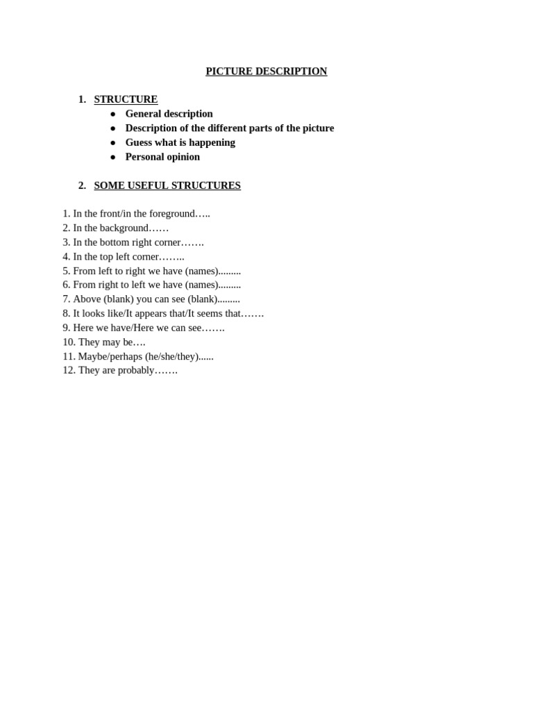 Picture Description | PDF