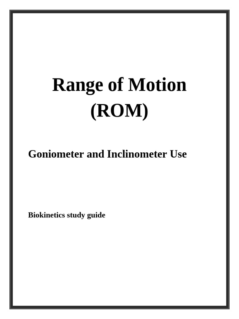 ROM notepack_f5a313fad9323bcc428ba86f1be15613 | PDF | Anatomical Terms ...