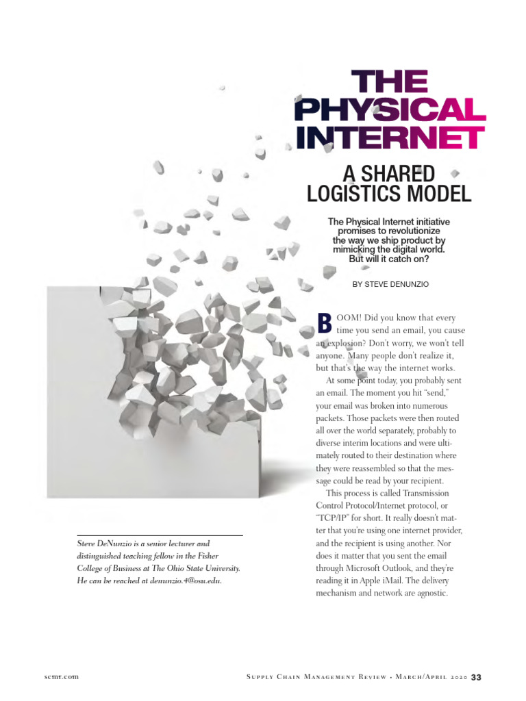 The Physical Internet - SCMR 2020 | PDF | Cargo | Computer Networking