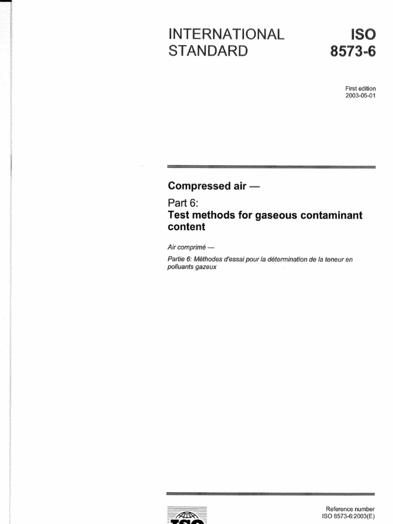 8573-6 Gaseous Contam Content | PDF