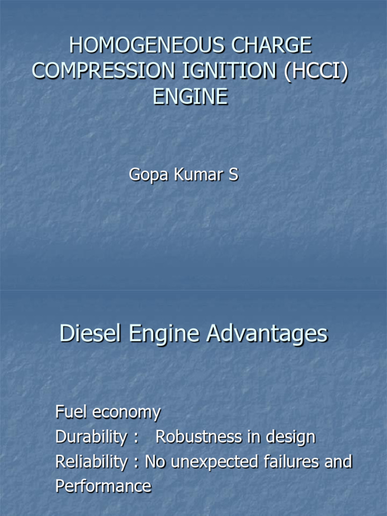 HCCI | PDF | Diesel Engine | Combustion