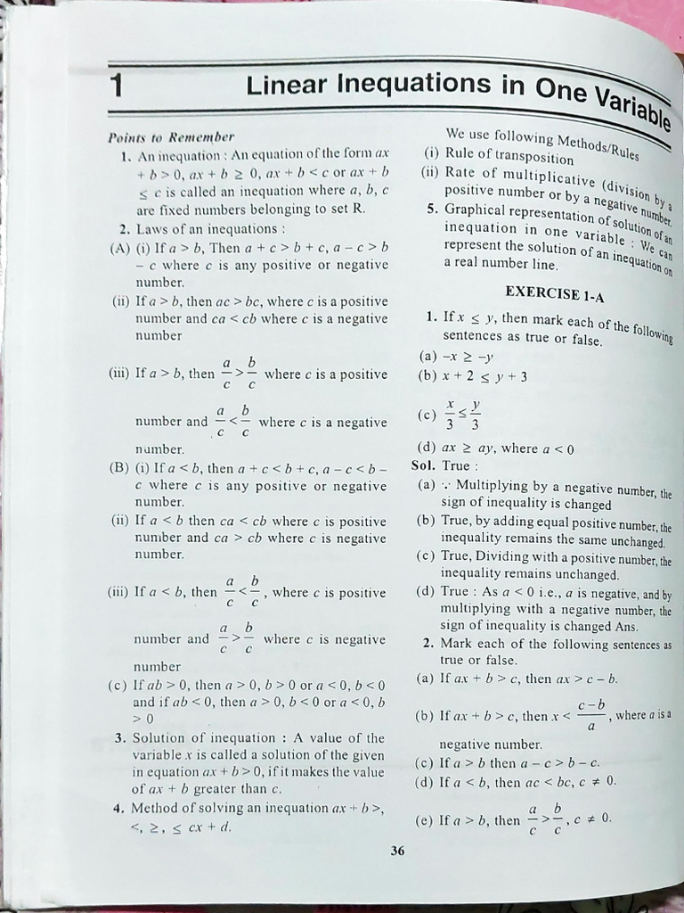 Linear Equations in One Variable | PDF