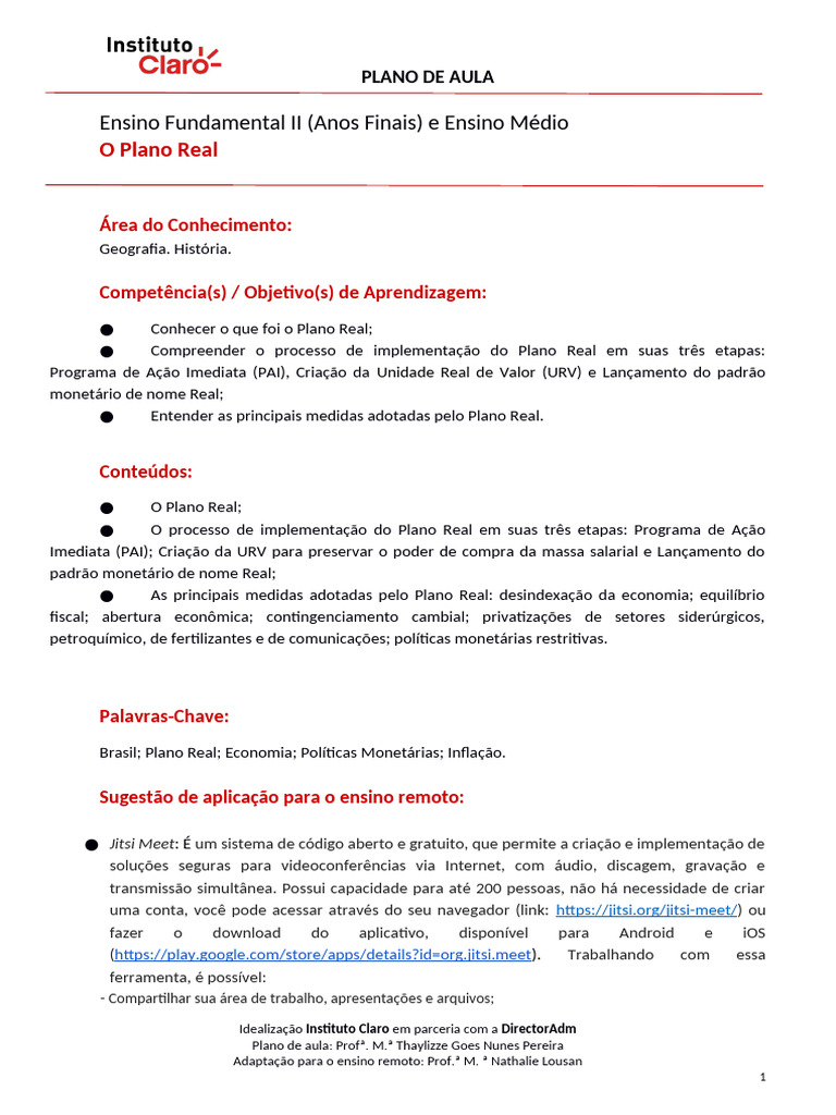 Entendendo o Plano Real no Brasil | PDF | Inflação | Economias