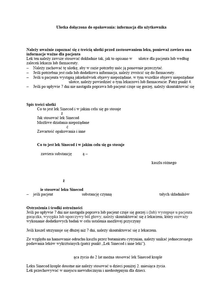Sinecod Krople | PDF