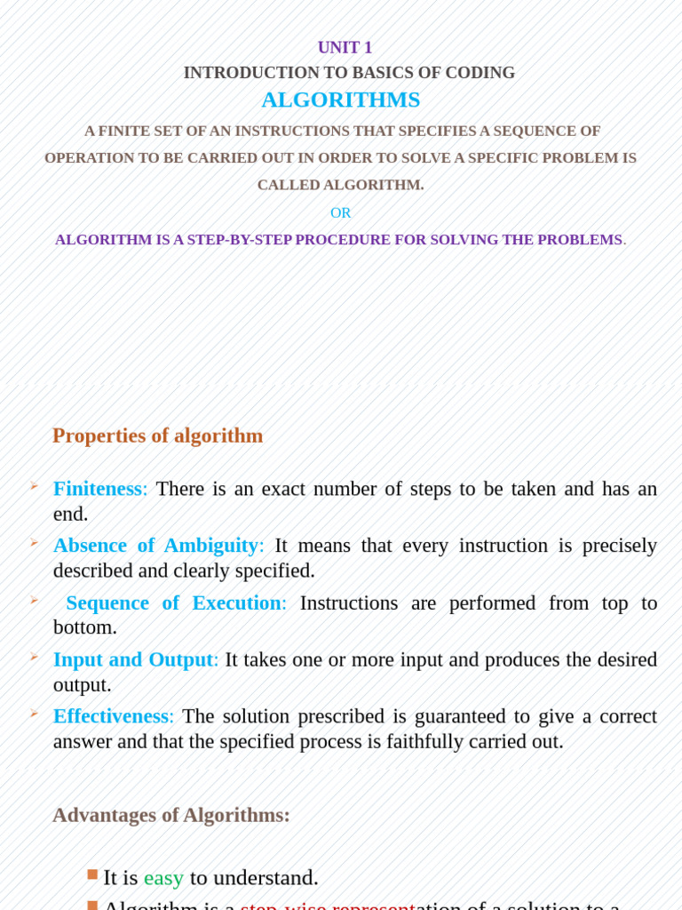 IT SKILLS_UNIT 1 10-1-24 | PDF | Algorithms | Mathematical Logic