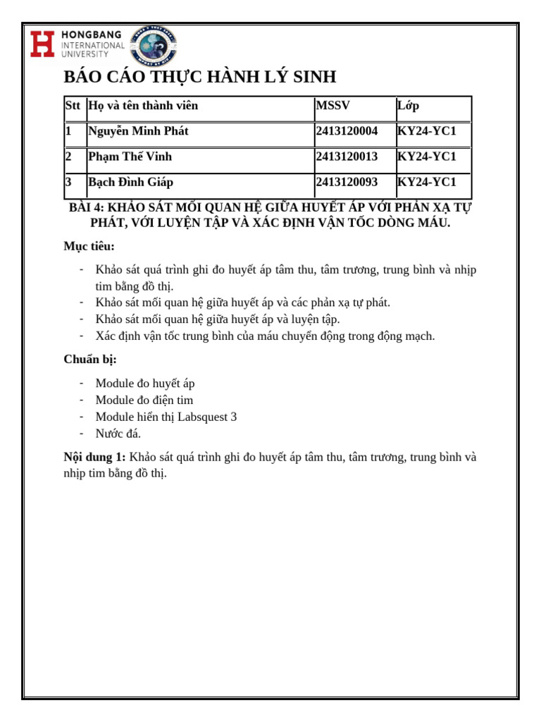 TH4 Lý Sinh-Nhóm2-YC1 | PDF