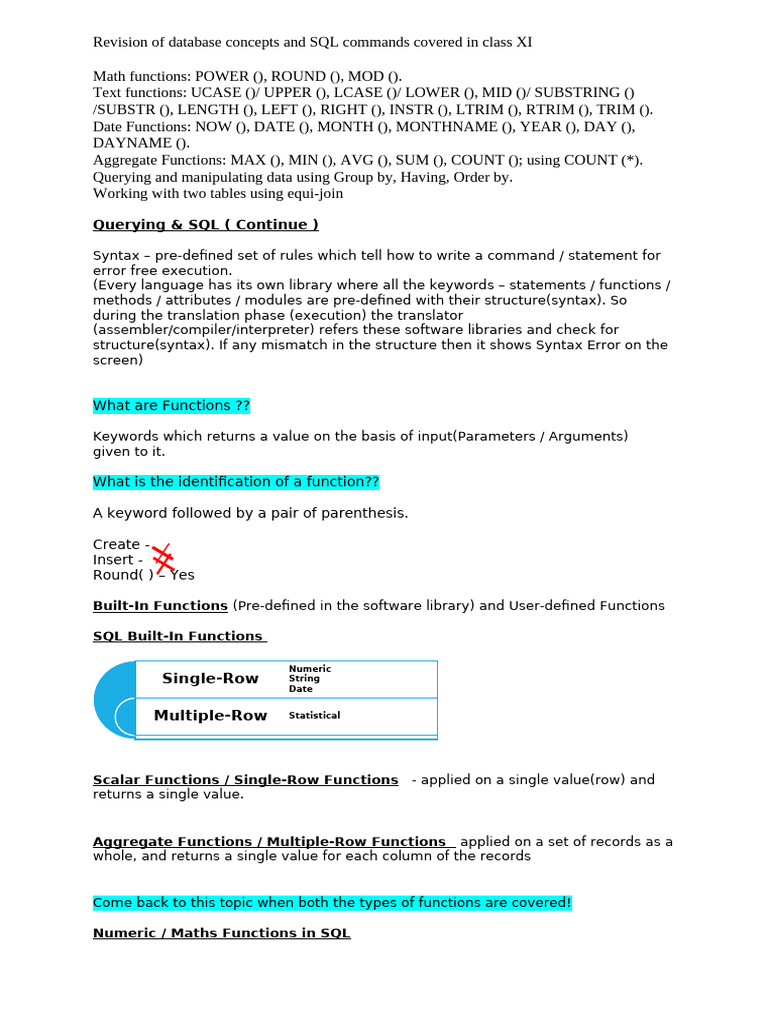 1729501056288_SQL_Notes_1 | PDF | Parameter (Computer Programming ...