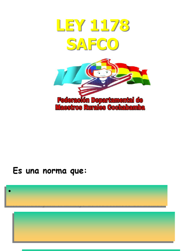 Ley 1178 Safco | PDF | Administración Pública | Regulación