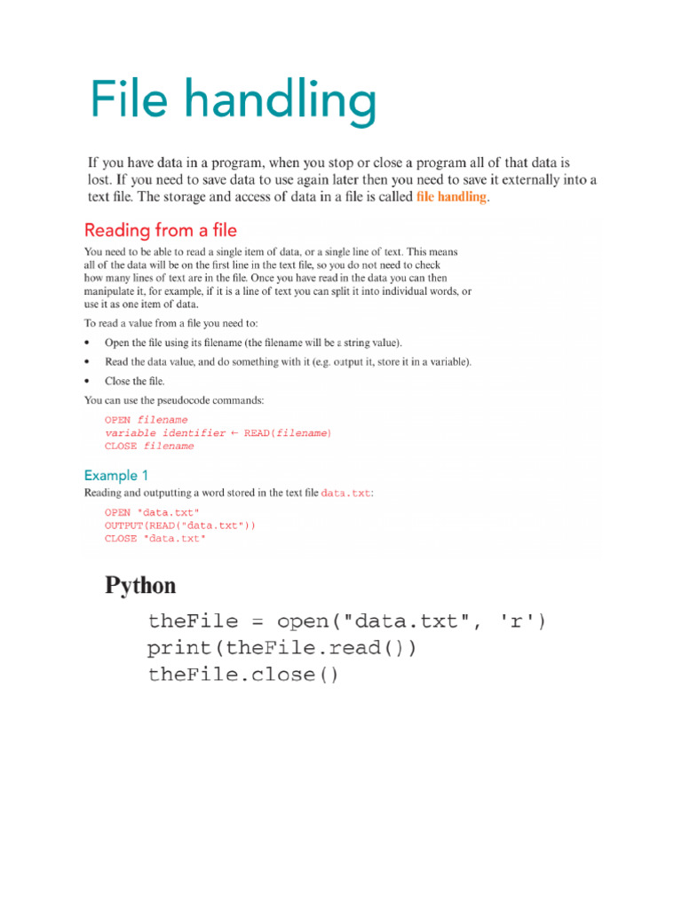 File Handling | PDF