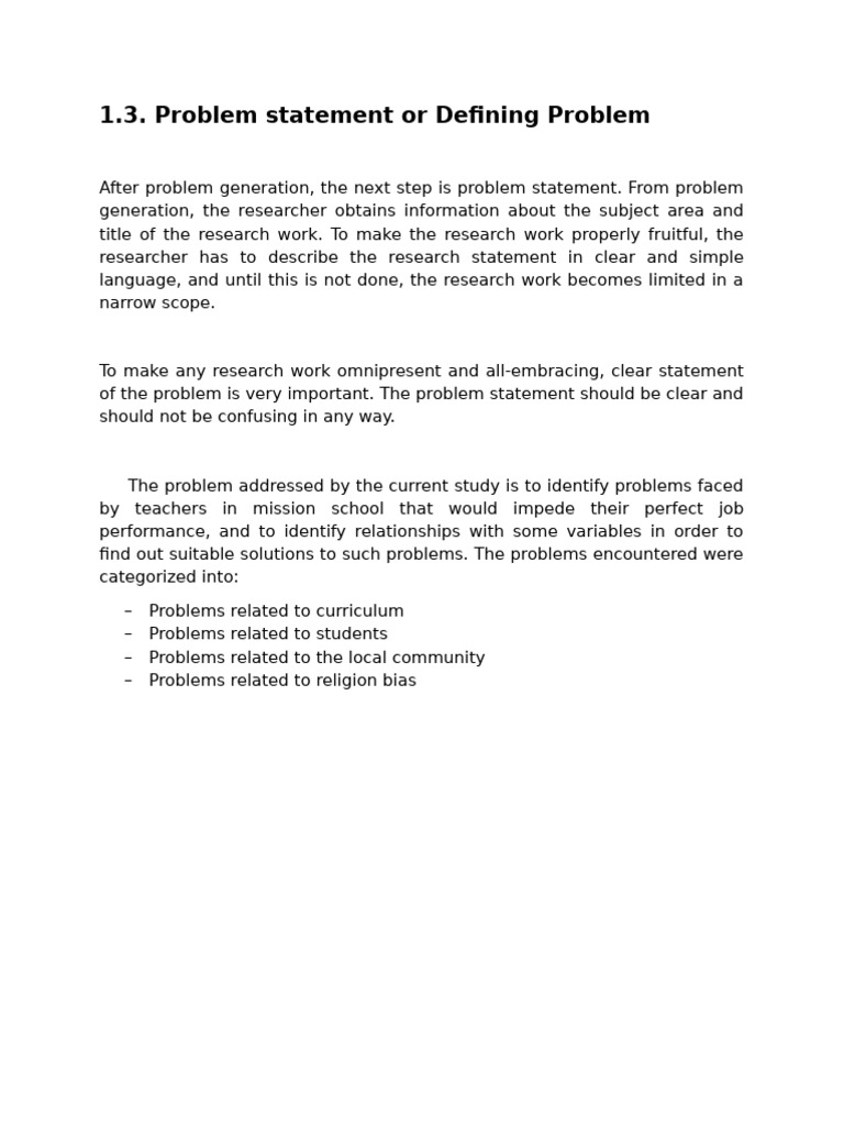 1.3 Problem Statement | PDF
