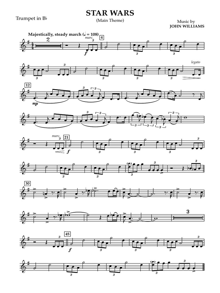 STAR WARS - Trumpet in Bb | PDF