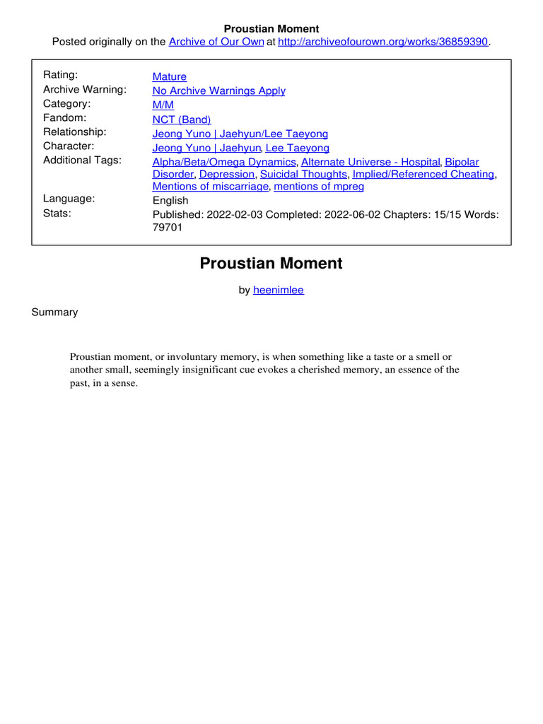 Proustian Moment | PDF | Odor