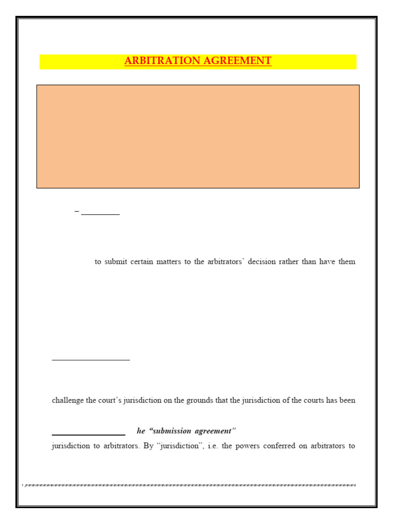 Arbitration Agreement | PDF | Arbitration | Jurisdiction