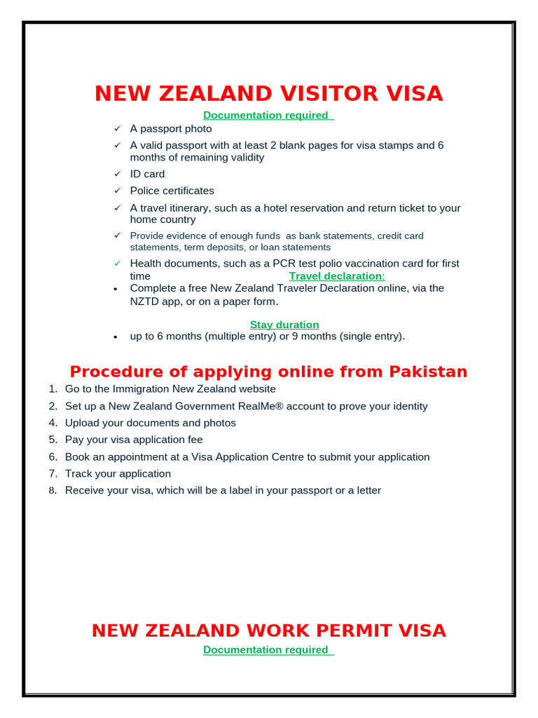 New Zealand | PDF | Travel Visa | Passport