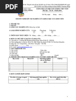 Mẫu Thuyết minh đề tài NCKH SV 2023 | PDF