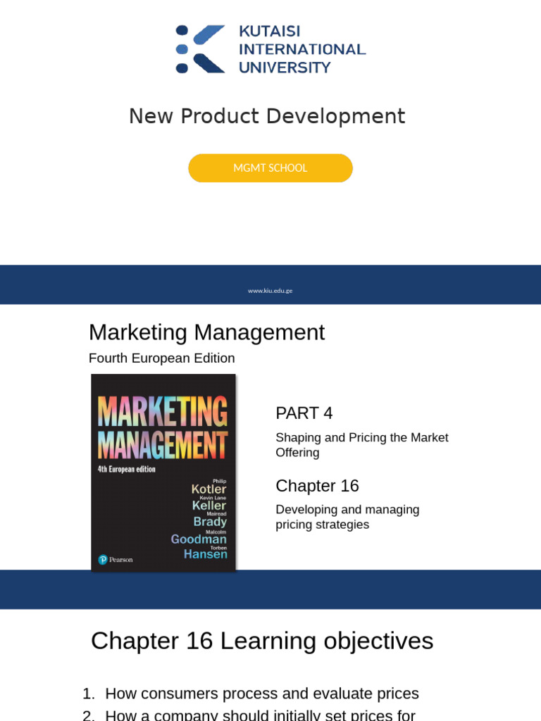 Material 002 Npd Ppt Kotler Ch.16 | PDF | Pricing | Demand