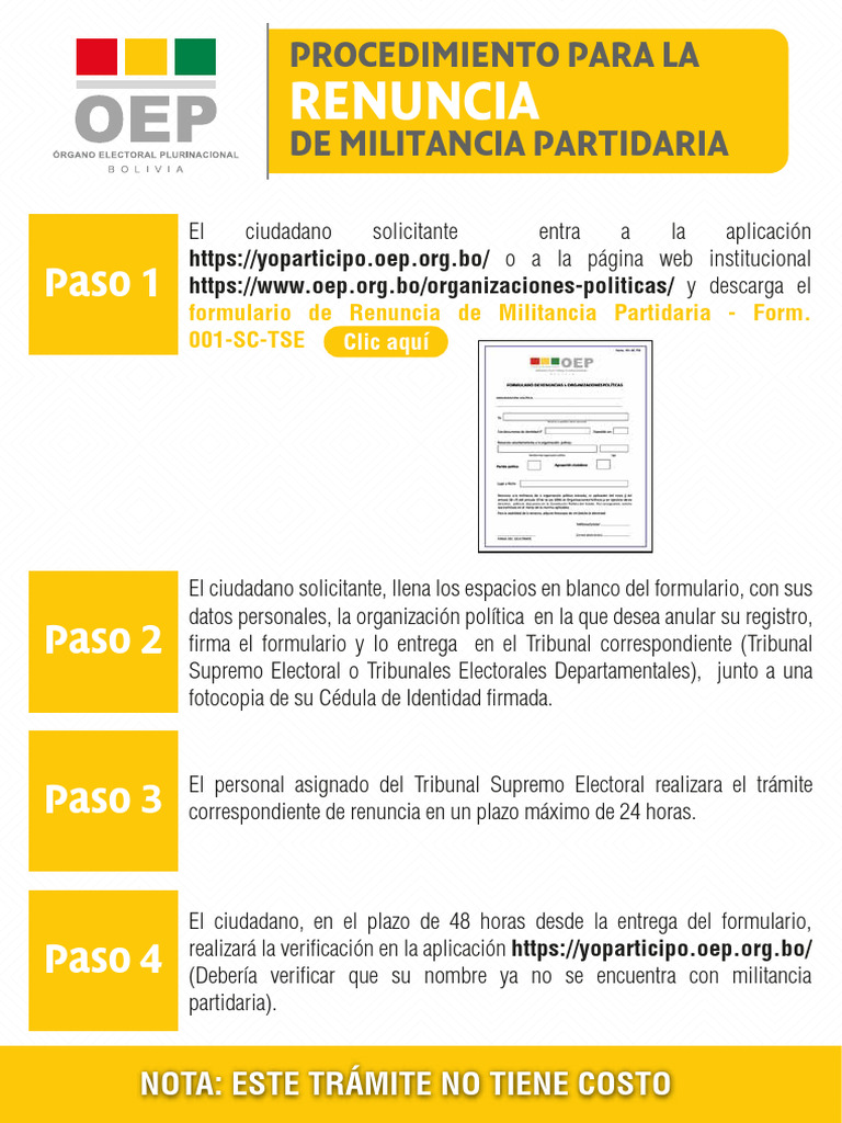 Renuncia Militancia | PDF