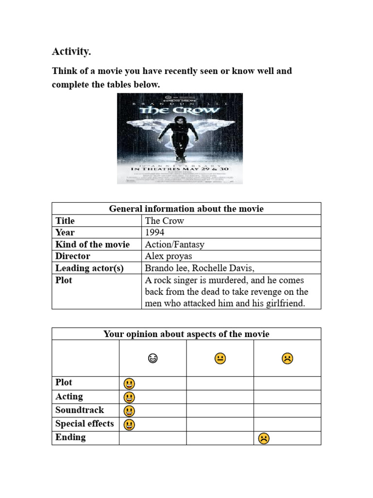 Activity movie | PDF