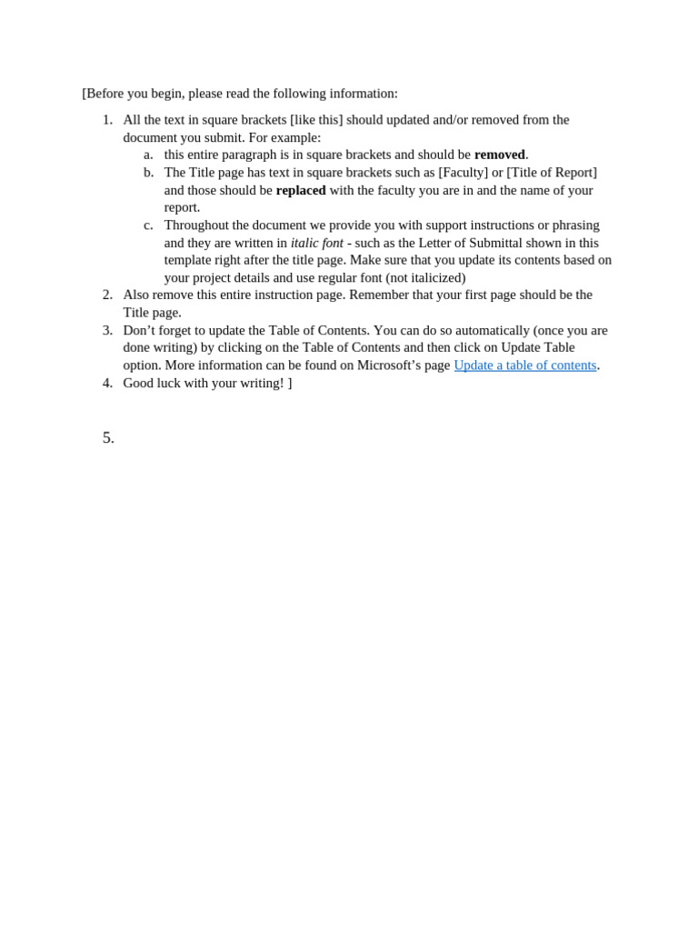 Technical Report Template Guide | PDF | Analysis | Information