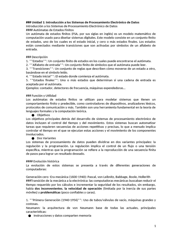 Resumen Arqui-1 | PDF | Unidad Central de procesamiento | Hardware de la computadora