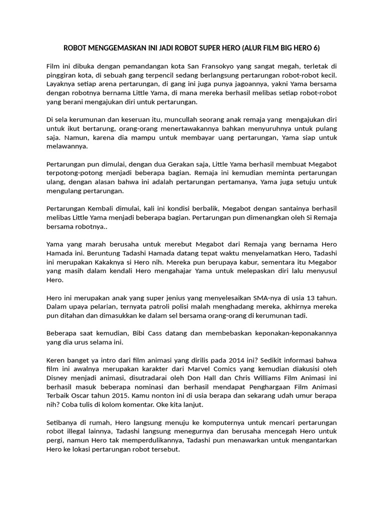 EPS. 1 ROBOT MENGGEMASKAN INI JADI ROBOT SUPER HERO | PDF
