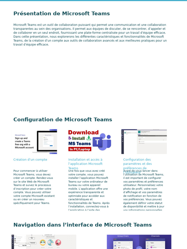 tutoriels teams devoir 3 | PDF | Application | Microsoft