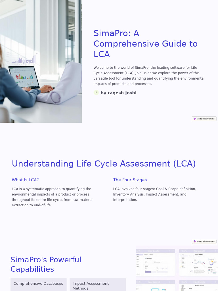SimaPro LCA Guide: Tools & Insights | PDF | Life Cycle Assessment | Information Science