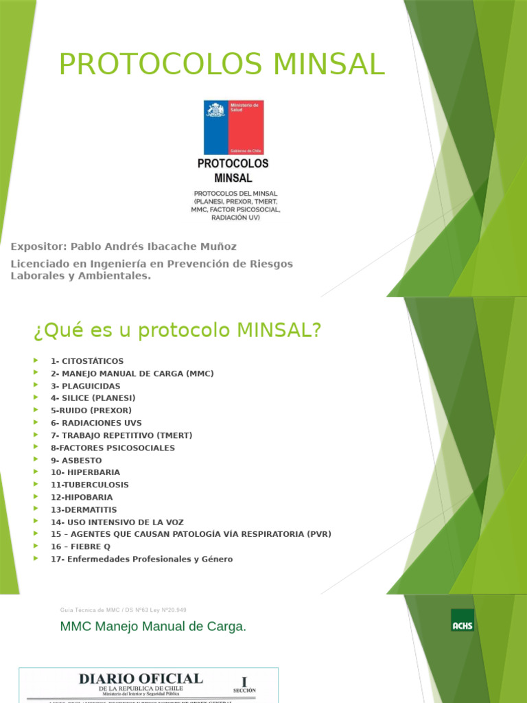 Protocolos Minsal | PDF | ruido | Ultravioleta