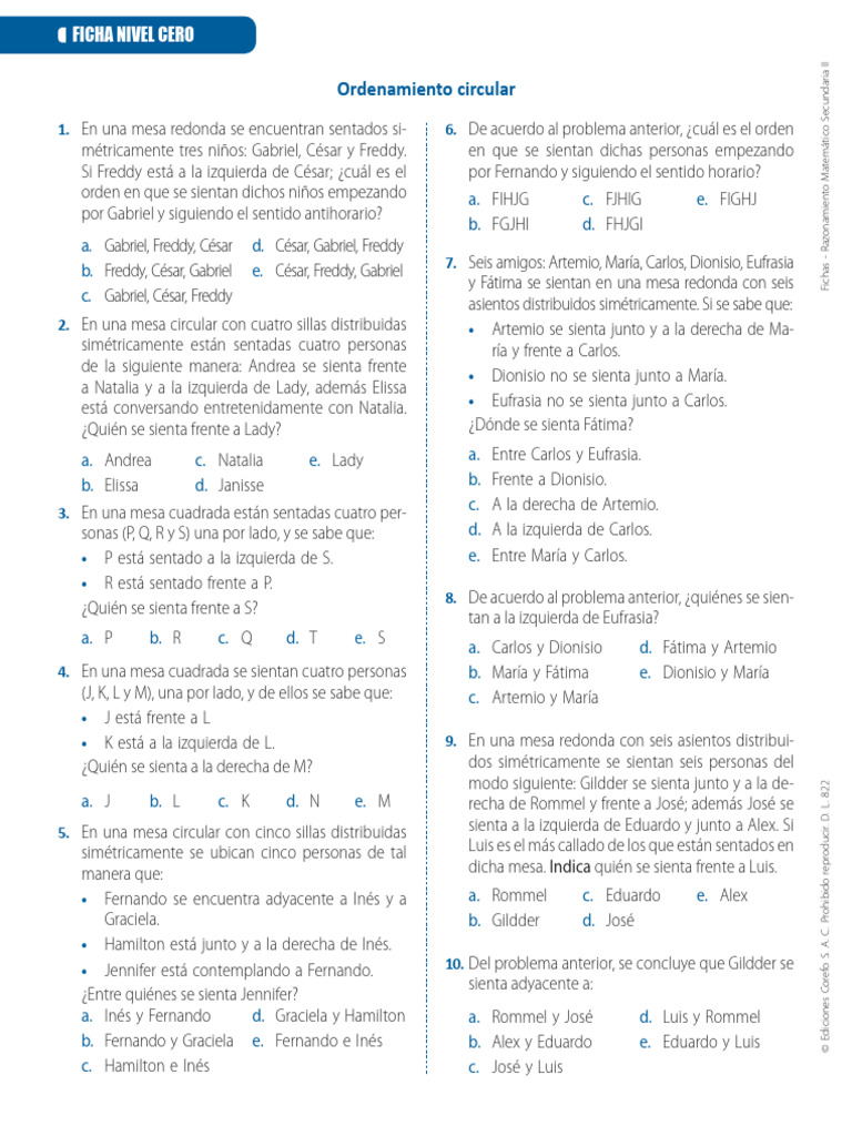 F0 - Ordenamiento Circular | PDF