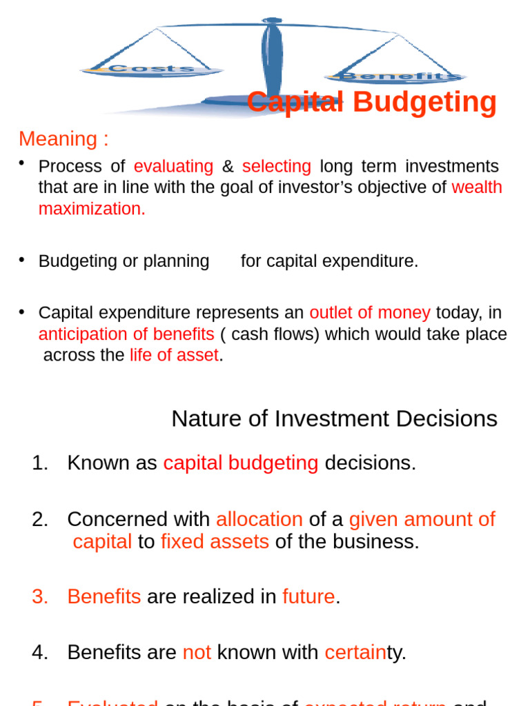 Capital Budgeting | PDF | Capital Budgeting | Financial Accounting