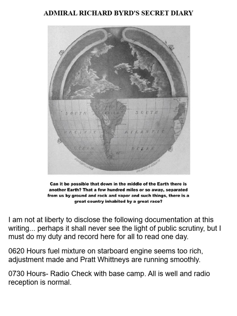 Admiral Richard Byrds Secret Diary | PDF | Compass