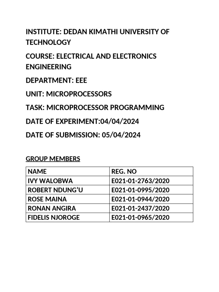 Microprocessors L2 Pdf Assembly Language Computer Program