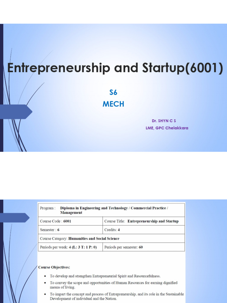6001-module 1 - m1,2 | PDF | Entrepreneurship | Startup Company