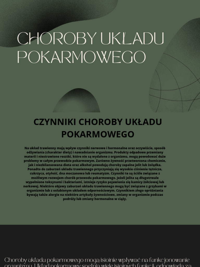 Choroby Układu Pokarmowego | PDF