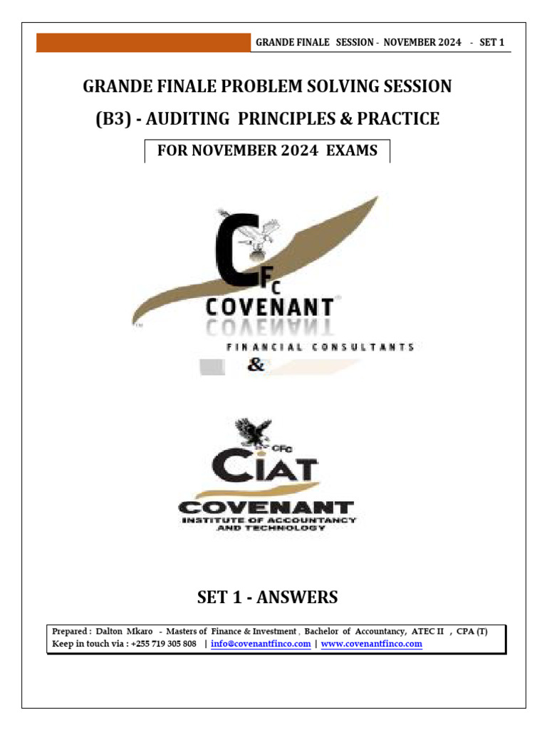 b3 Grande Finale Solving 2024 Nov (Set 1) - Solutions | PDF | Audit ...