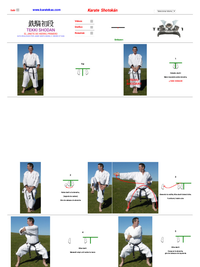 Kata Tekki Shodan | PDF | Kárate | Artes marciales japonesas